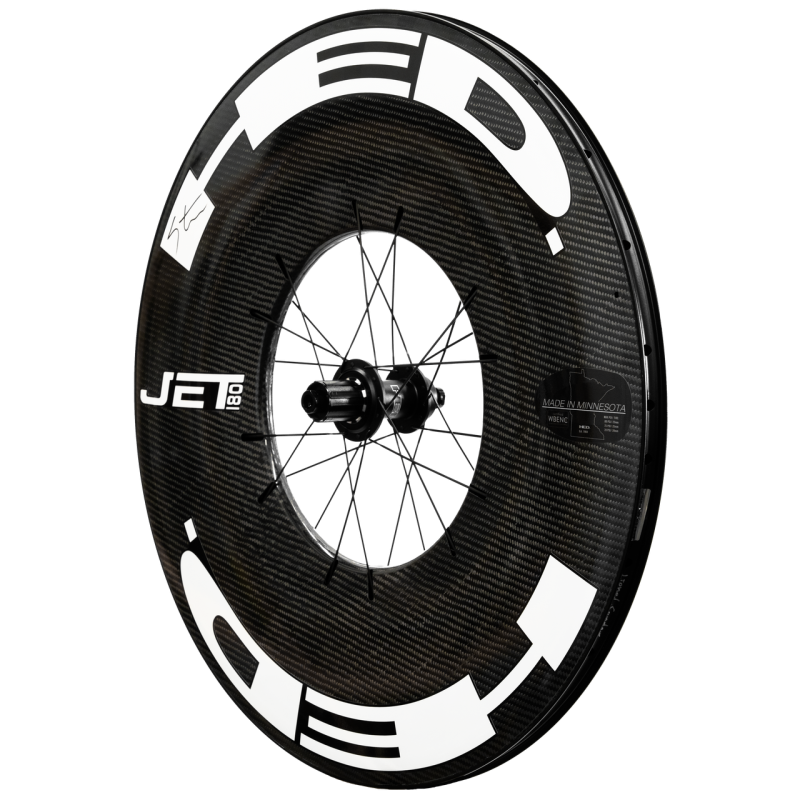 Rueda trasera de bicicleta de triatlon HED JET 180 BLACK. Trasera (Cubierta / Tubeless Ready ...